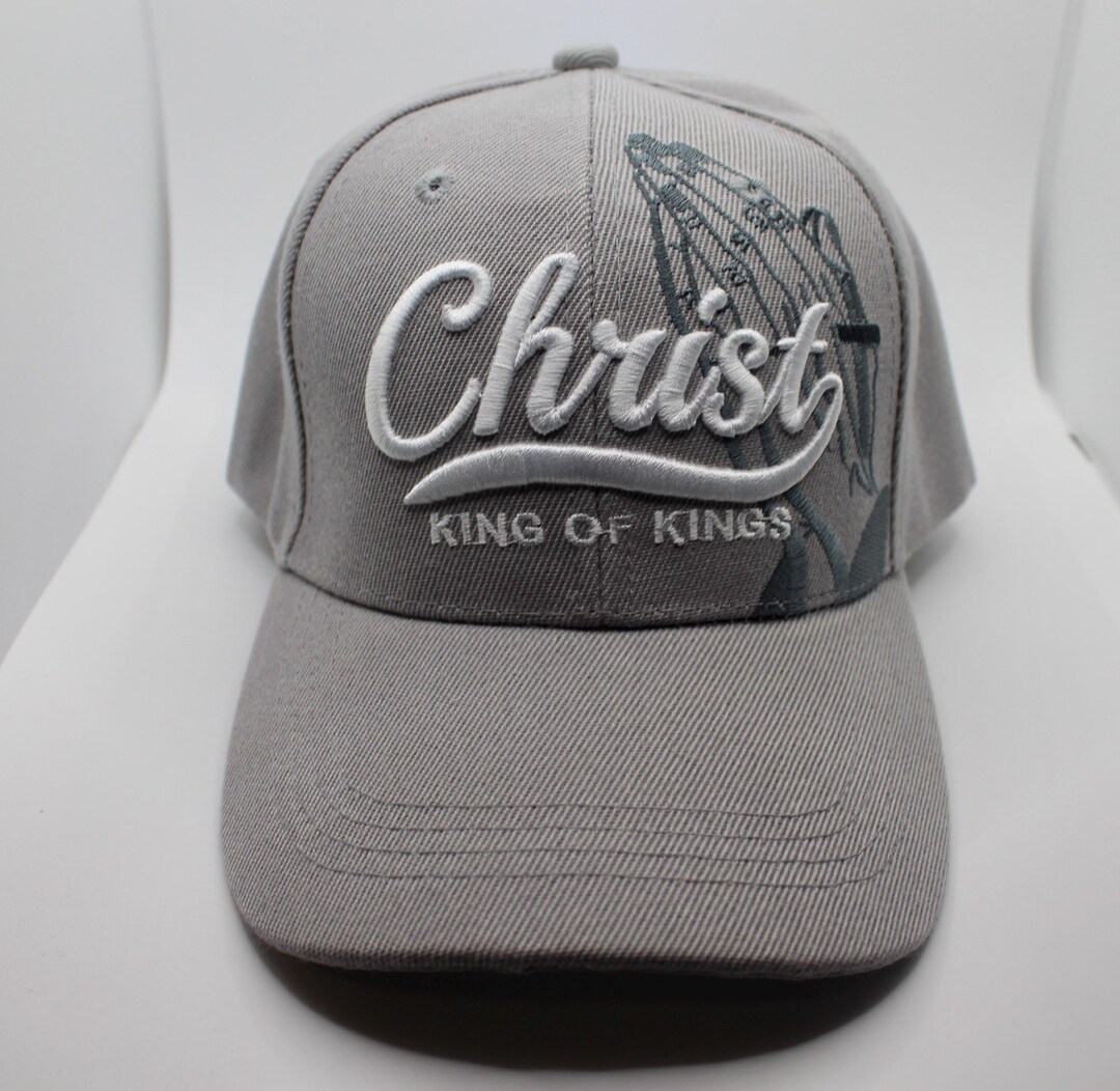 Christ King of Kings Hat. Jesus Baseball Cap. Christian Gray Hat. Jesus ...