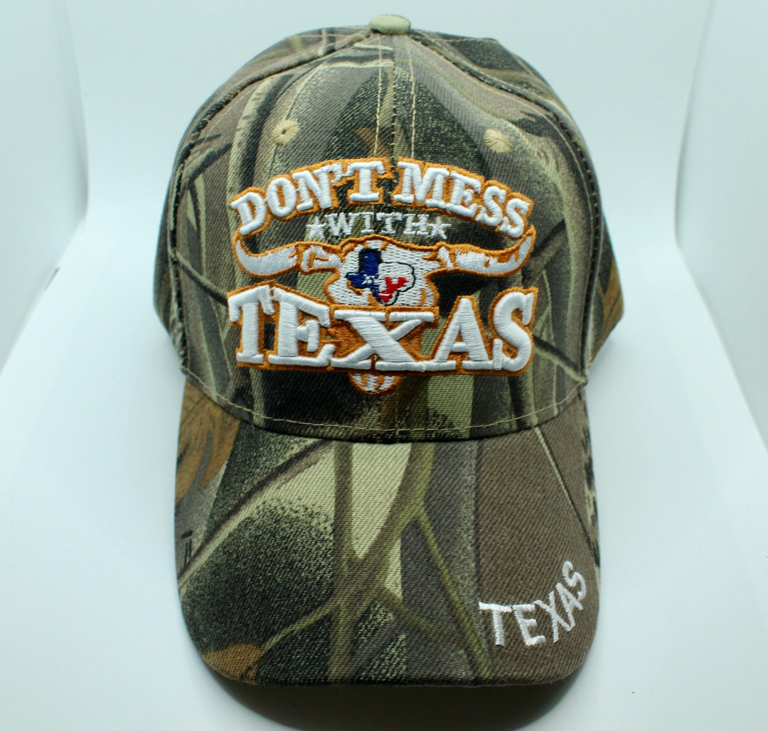 Don't Mess With Texas Baseball Hat. Longhorn Camo Cap. Texas Longhorn ...