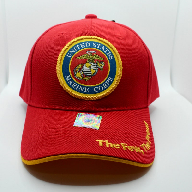 Red Marine Baseball Cap - Etsy
