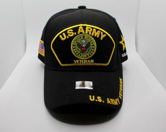 Veteran Army Hat. Army Logo Black Hat. US Army Baseball Hat. US Hat ...