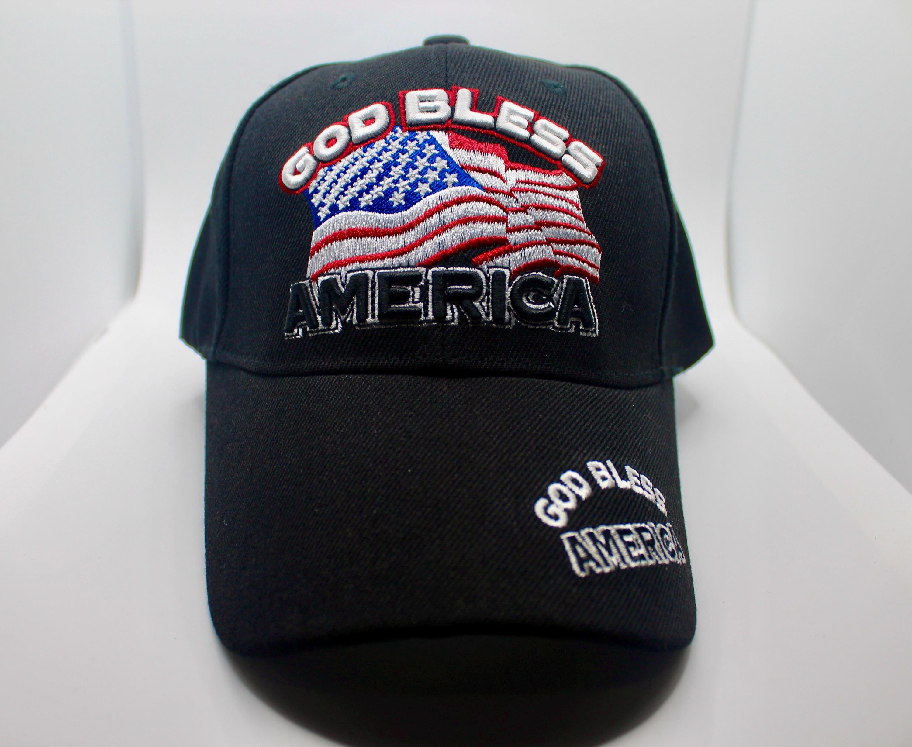 God Bless America Baseball Hat. USA Flag Hat. Christmas Gift. American ...