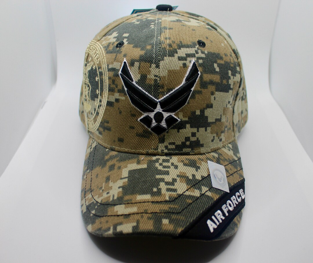 U.S Air Force Camo Hat. Air Force Black Logo Cap. US Air Force Baseball ...