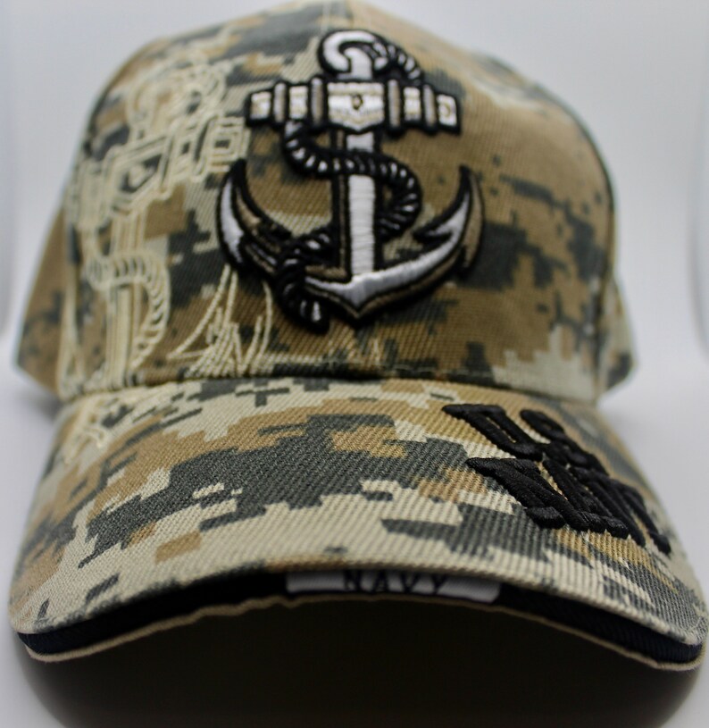U.S Navy Anchor Hat. U.S. Navy Camo Cap. Anchor US Navy Baseball Hat ...