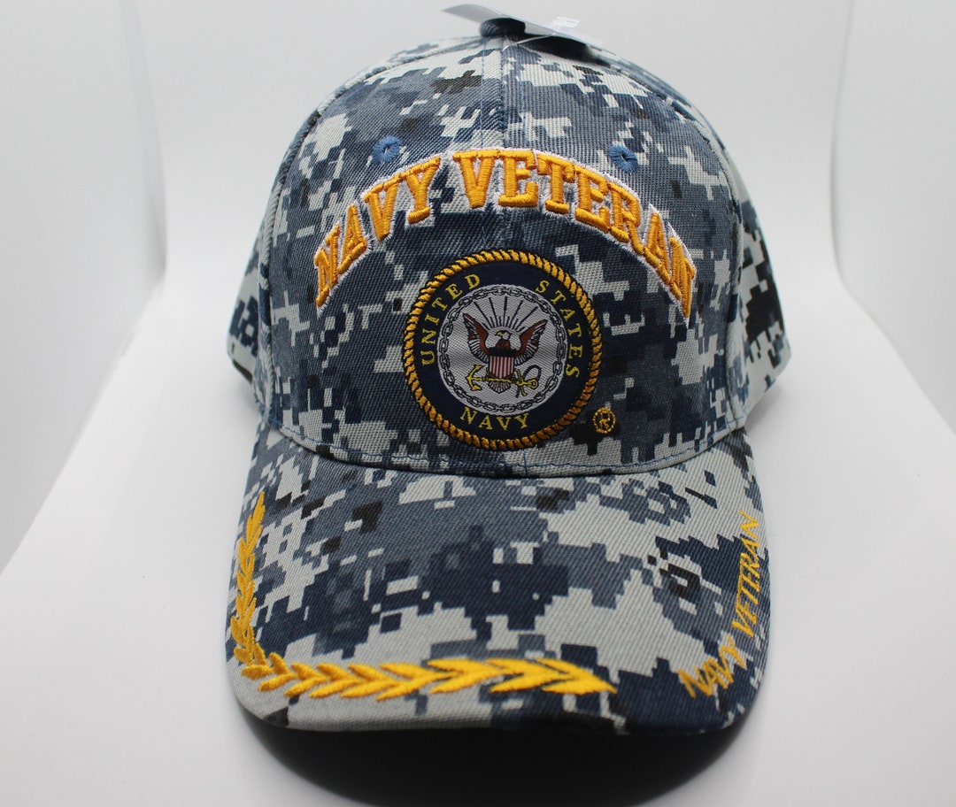 U.S Navy Veteran Camo Hat. Veteran Navy Cap. US Navy Baseball Hat. US ...