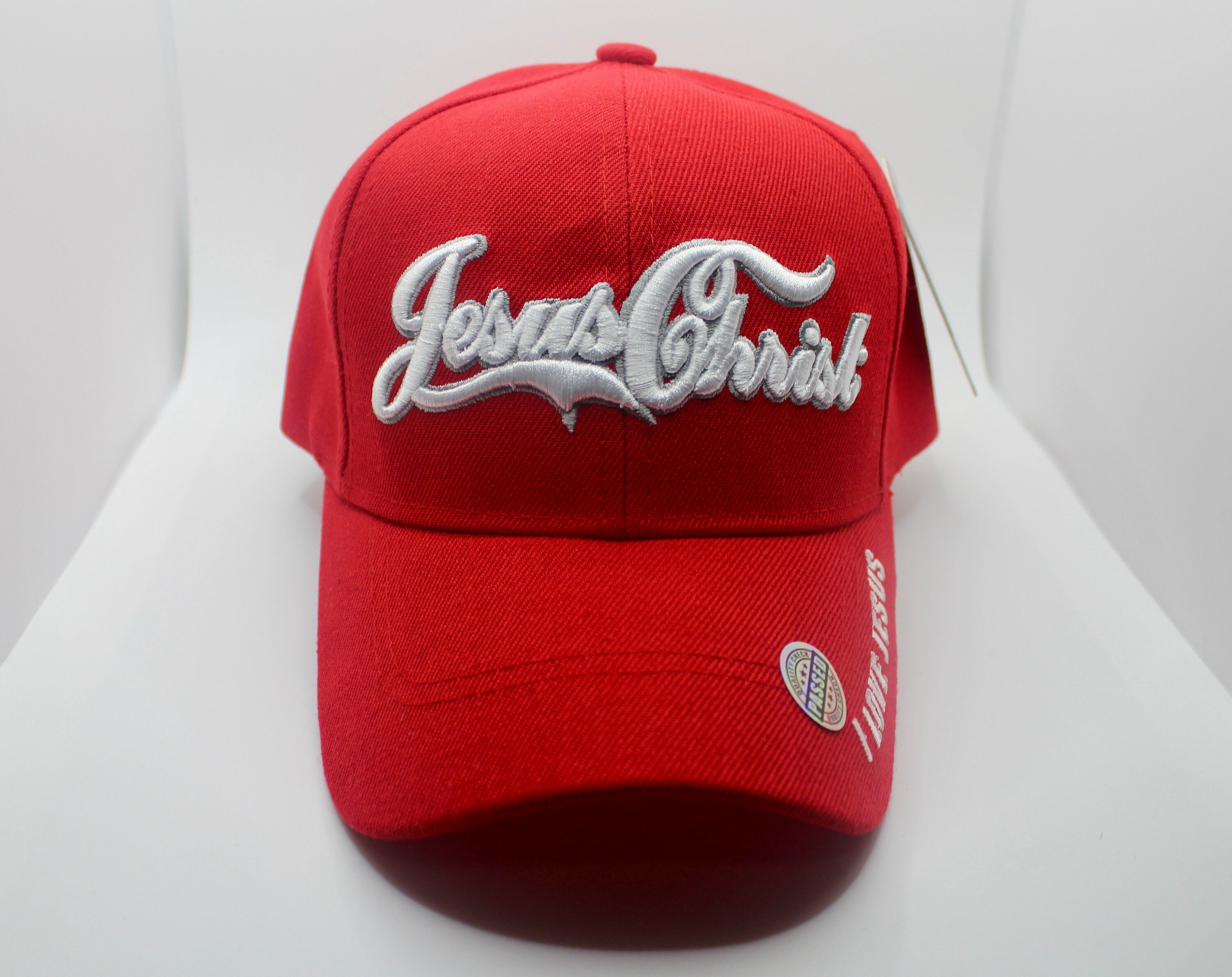 Jesus Christ Hat. I Love Jesus Baseball Cap. Christian Red Hat. Trucker ...
