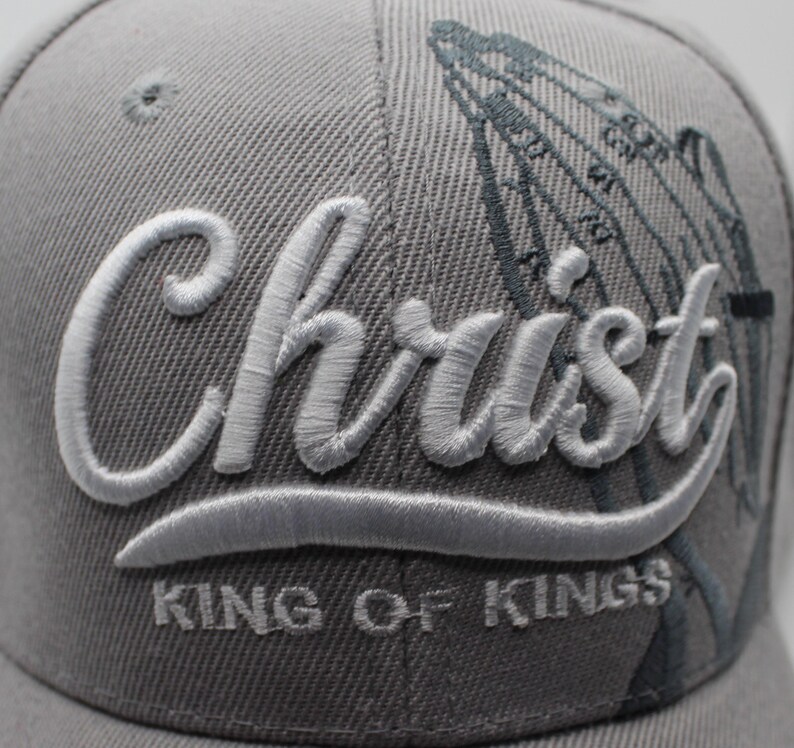 Christ King of Kings Hat. Jesus Baseball Cap. Christian Gray Hat. Jesus ...