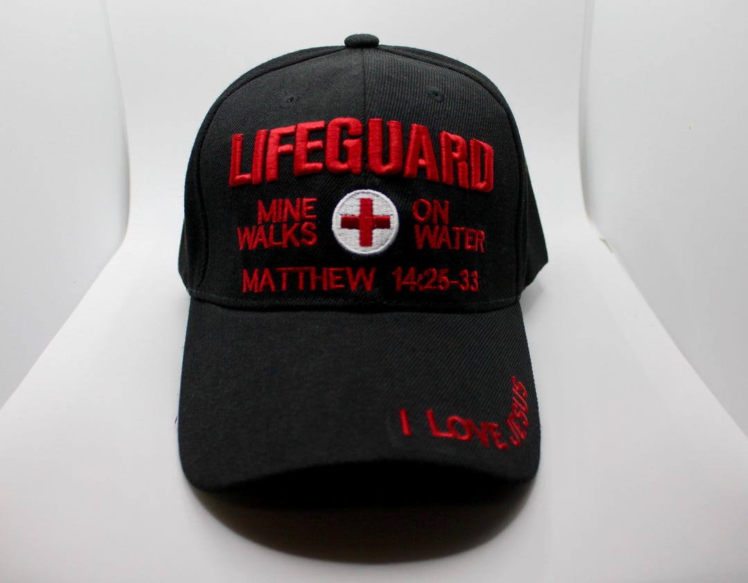 Christian Lifeguard Hat. Mine Walks on Water Hat. Jesus Christ Cap ...