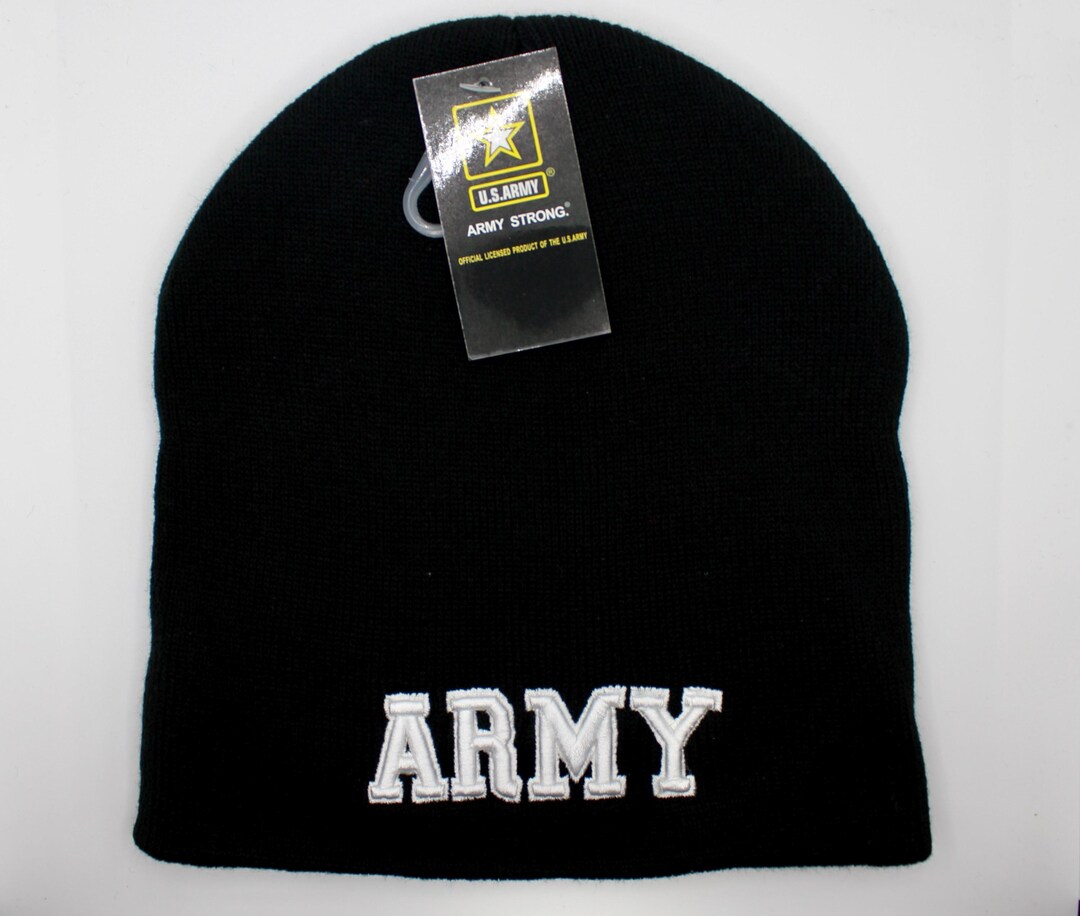 U.S. Army Beanie. Army Unisex Beanie. Warm Military Beanie. ARMY Black ...
