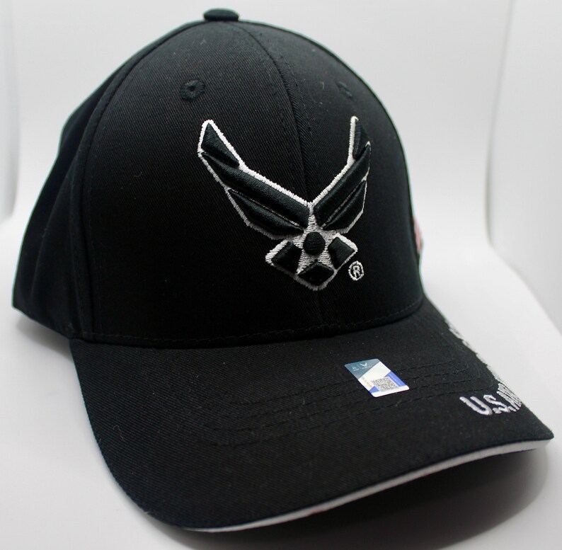 U.S Air Force Black Hat. Air Force Logo Cap. Air Force Baseball Hat ...