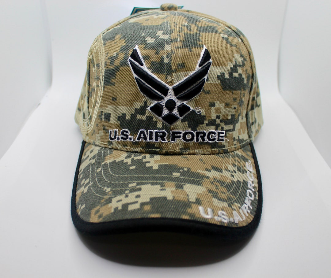 U.S Air Force Camo Hat. Air Force Black Logo Cap. US Air Force Baseball ...