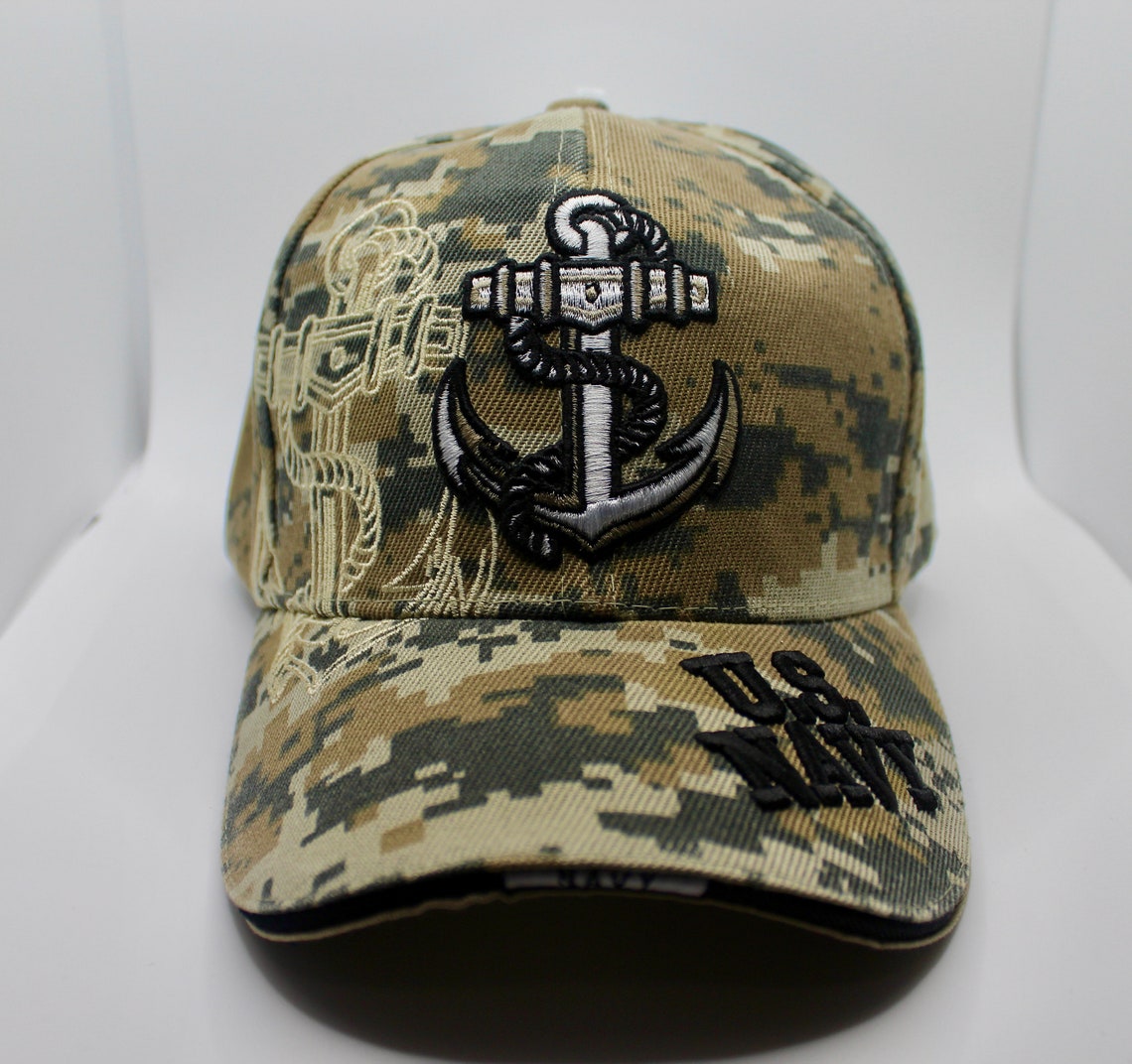 U.S Navy Anchor Hat. U.S. Navy Camo Cap. Anchor US Navy Baseball Hat ...