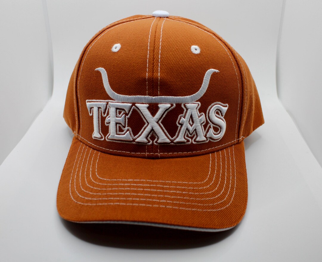 Texas Baseball Hat. Longhorn Orange Cap. Texas Longhorn Hat. Casual ...