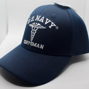 U.S. Navy Blue Hat. US Navy Corpsman Cap. Navy Baseball Hat. Military ...