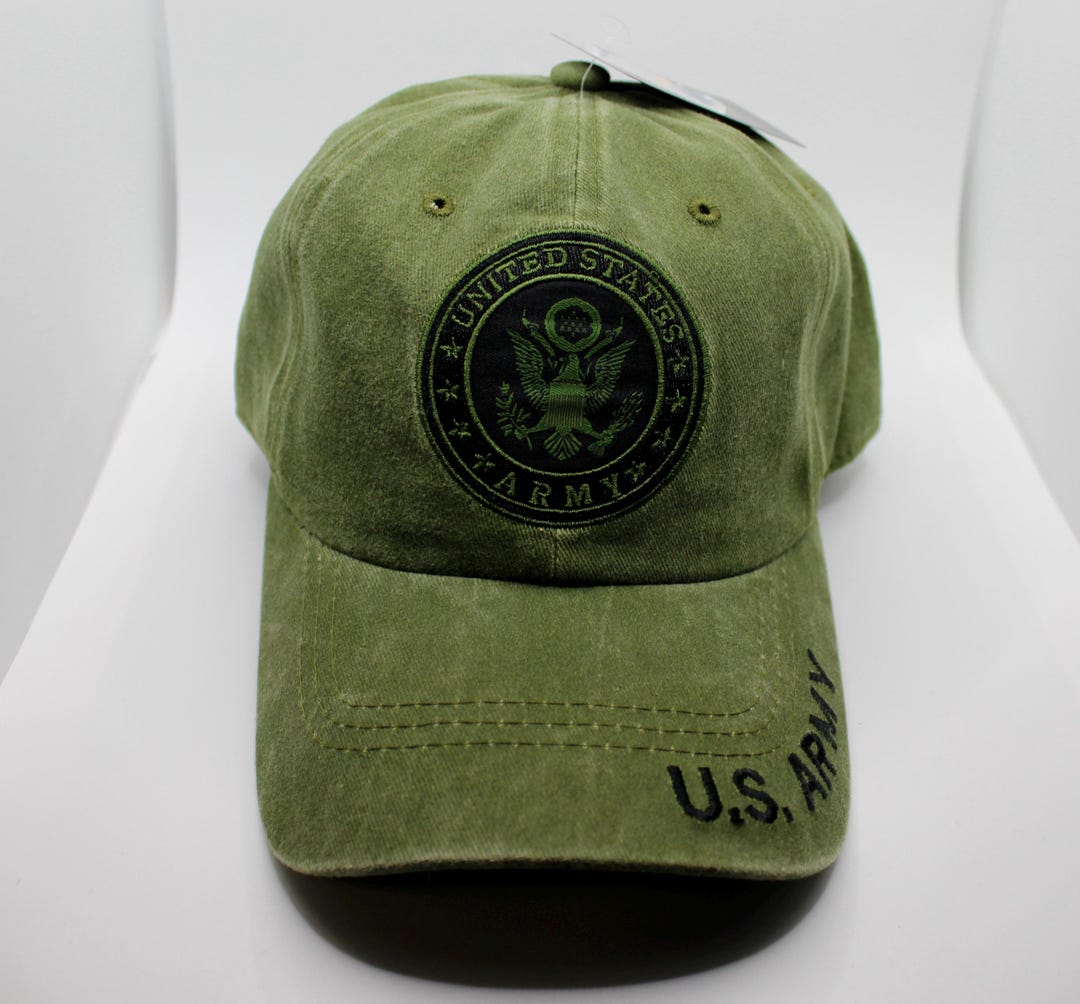 Army Hat. Army Logo Washed Green Hat. US Army Baseball Hat. U.S. Army ...