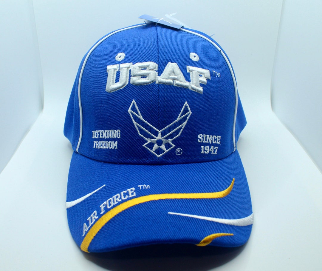 U.S Air Force Light Blue Hat. Air Force Logo Cap. USAF Defending ...