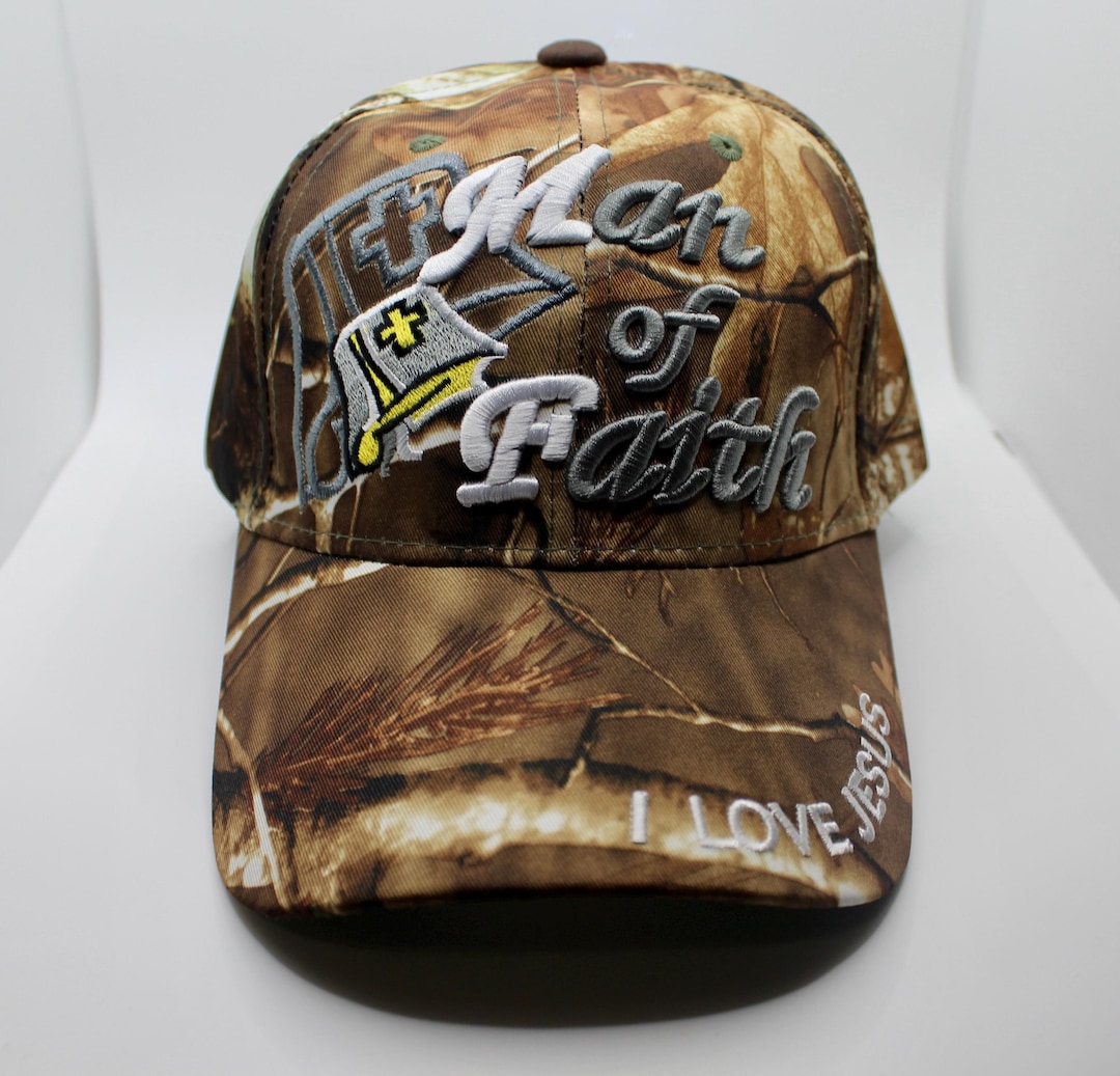 Man of Faith Hat. Jesus Baseball Cap. Christian Camo Hat. I Love Jesus ...