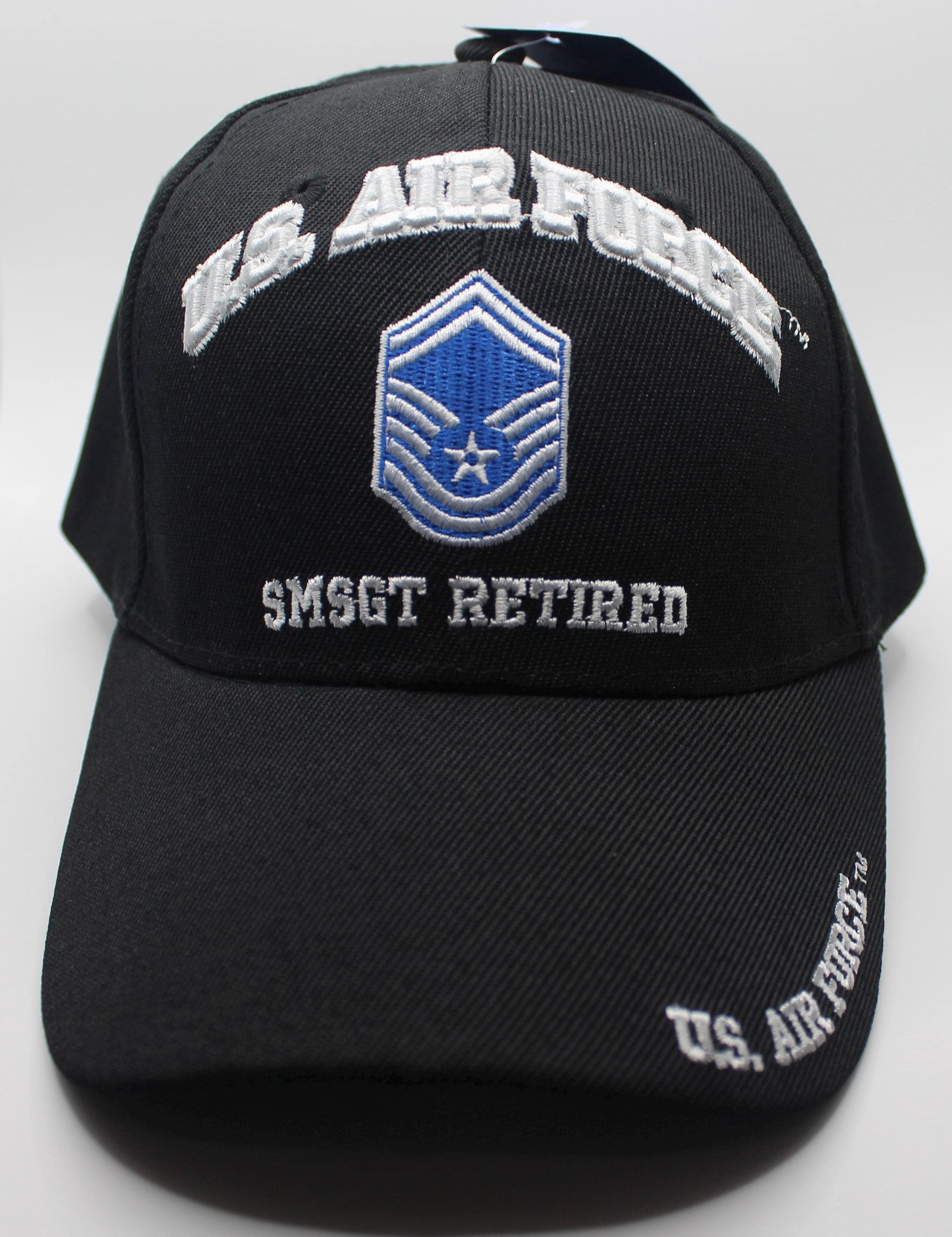 U.S Air Force SMSGT Retired Hat. Air Force Cap. Veteran USAF Black Hat ...