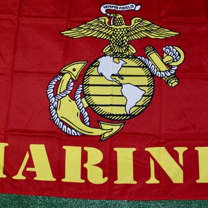 U.S Marines Red Flag. Military 3x5 Marines Flag. Officially Licensed ...