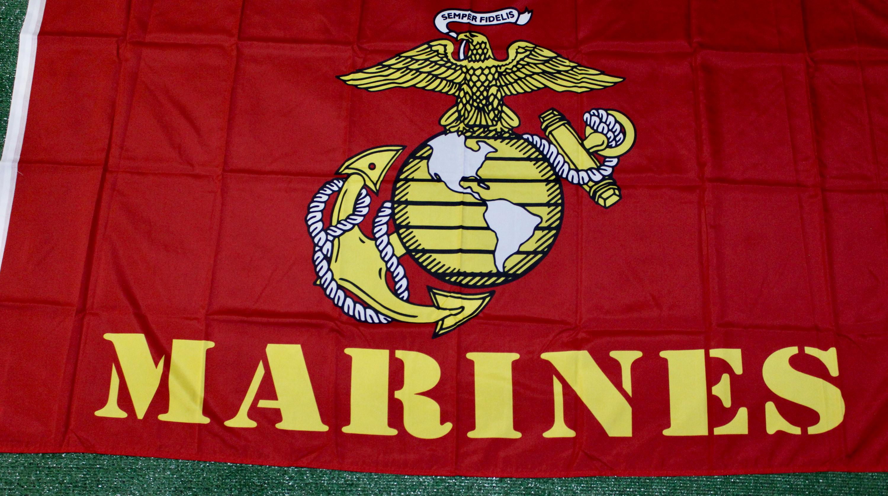 U.S Marines Red Flag. Military 3x5 Marines Flag. Officially Licensed U ...