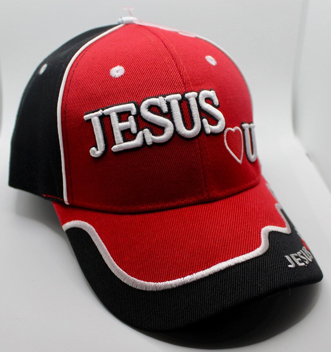 Jesus Loves You Hat. Jesus Christ Baseball Cap. Christian Red Hat ...