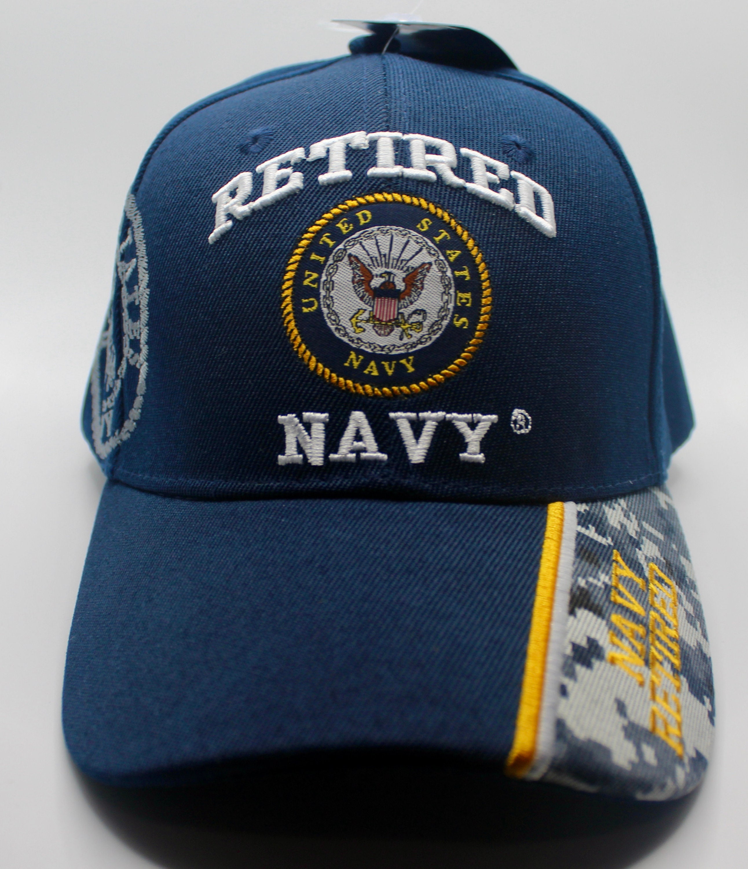 Retired Navy Hat. Veteran Navy Cap. Big Navy Logo Baseball Hat ...