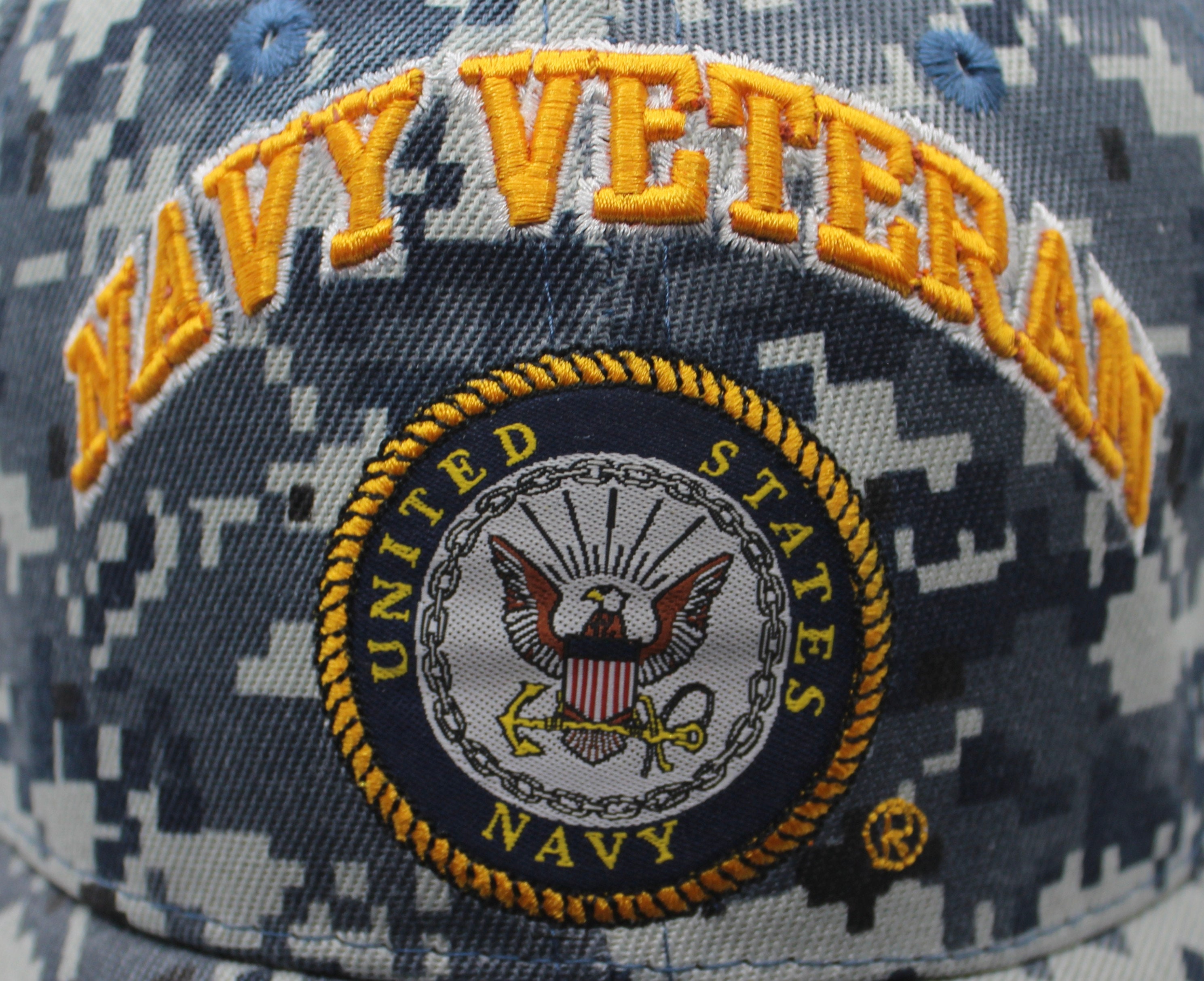 U.S Navy Veteran Camo Hat. Veteran Navy Cap. US Navy Baseball Hat. US ...