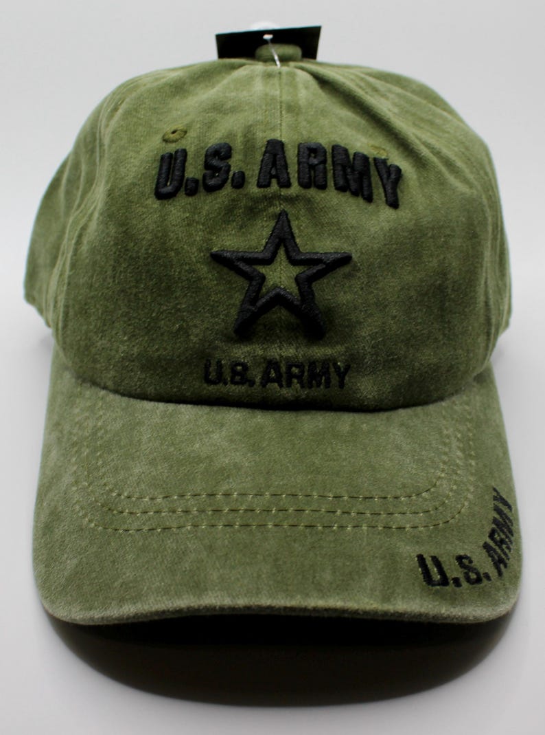 US Army Hat. Army Star Washed Green Hat. US Army Baseball Hat. U.S Army ...