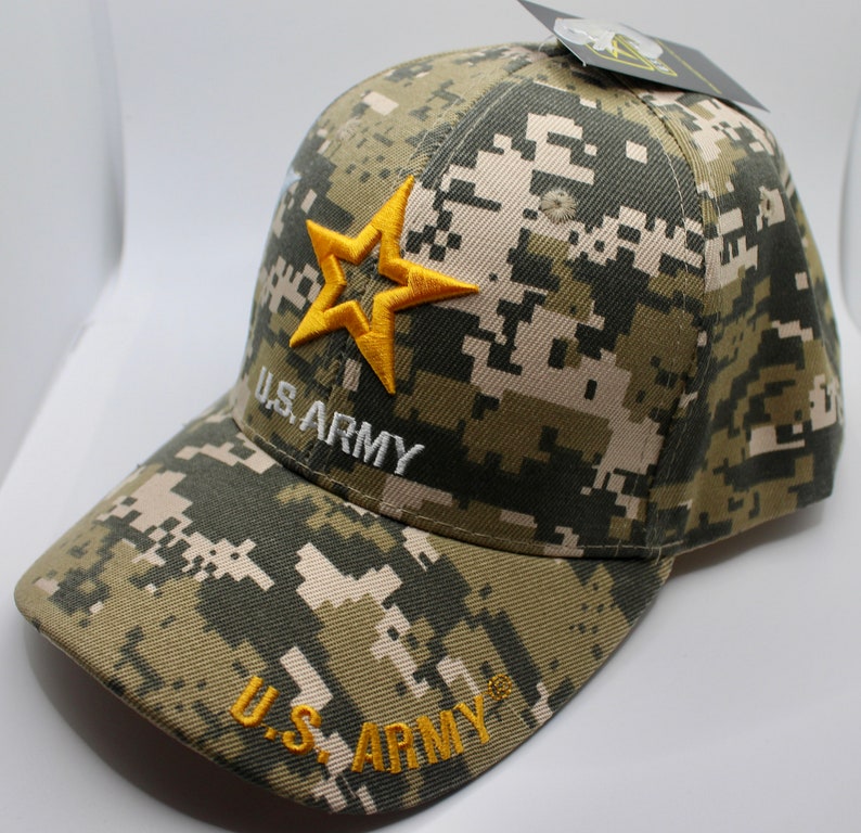 U.S Army Star Camo Hat. Star Army Emblem Hat. U.S Army Baseball Hat ...