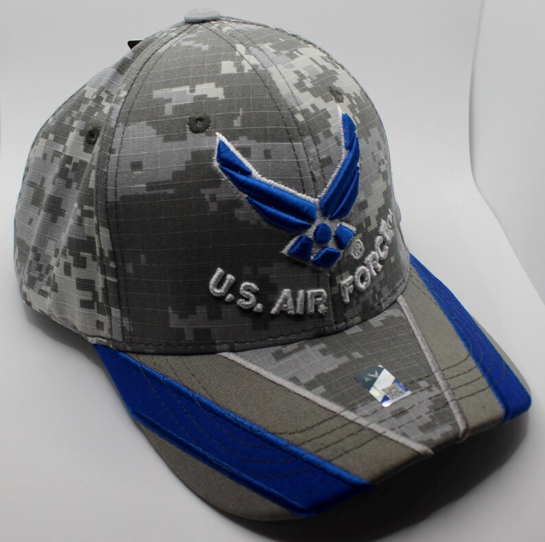 Air Force Camo Hat. US Air Force Blue Logo Camo Cap. Air Force Baseball ...