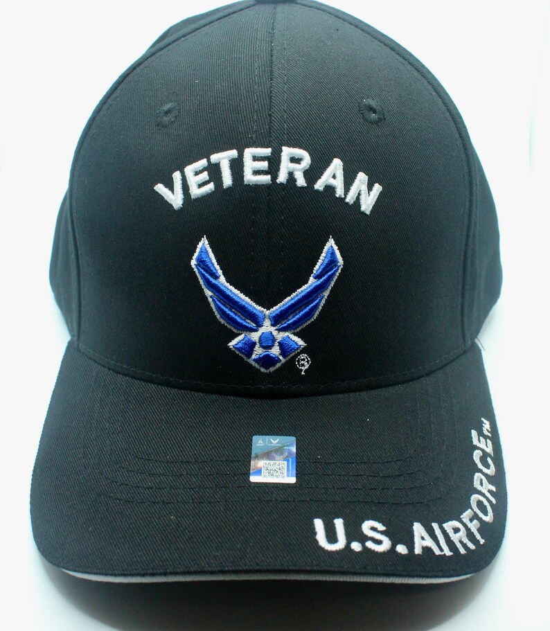 Veteran U.S Air Force Hat. Air Force Logo Cap. Veteran USAF Black Hat ...