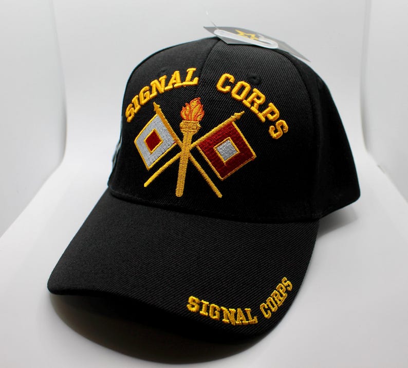 U.S Army Signal Corps Hat. US Army Cap With Torch and Flags. Army ...