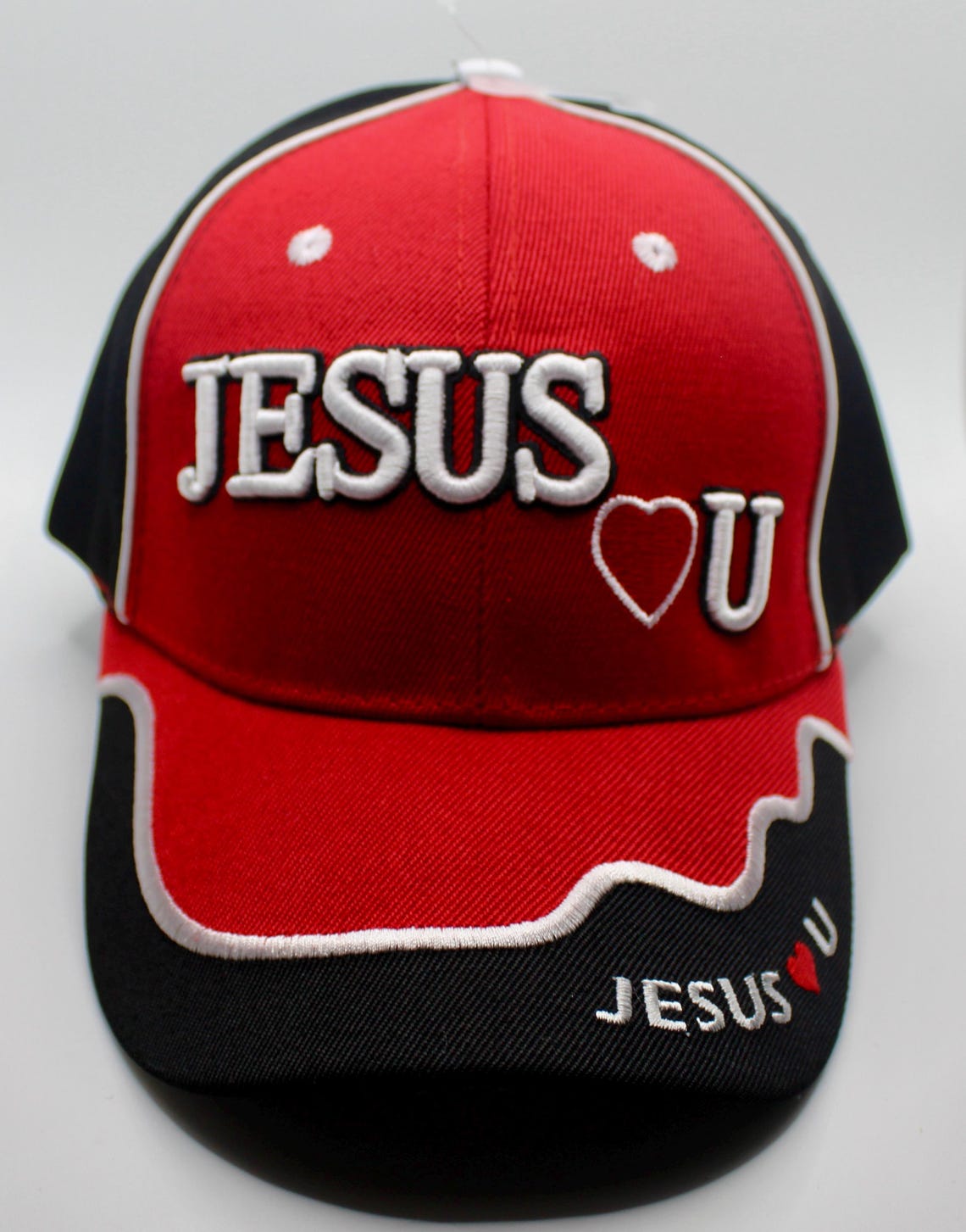Jesus Loves You Hat. Jesus Christ Baseball Cap. Christian Red Hat ...