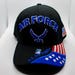 U.S Air Force Hat. Air Force Logo Cap. USAF American Flag Black Hat ...