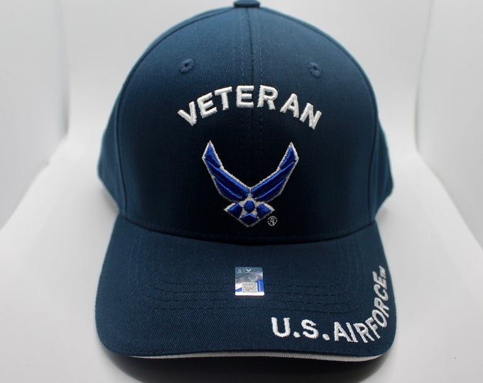 Veteran U.S Air Force Hat. Air Force Logo Cap. Veteran USAF Blue Hat ...