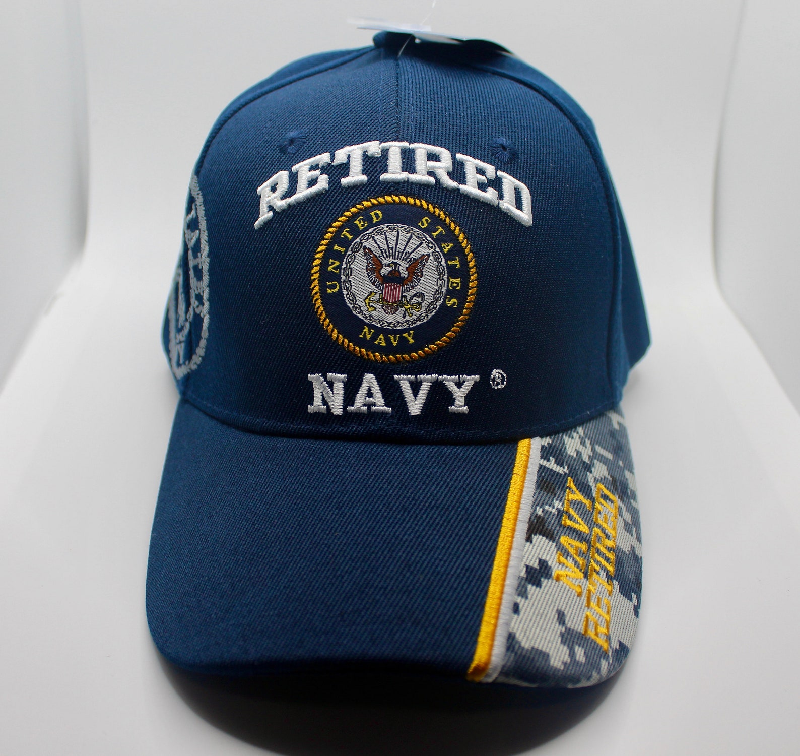 Retired Navy Hat. Veteran Navy Cap. Big Navy Logo Baseball Hat ...