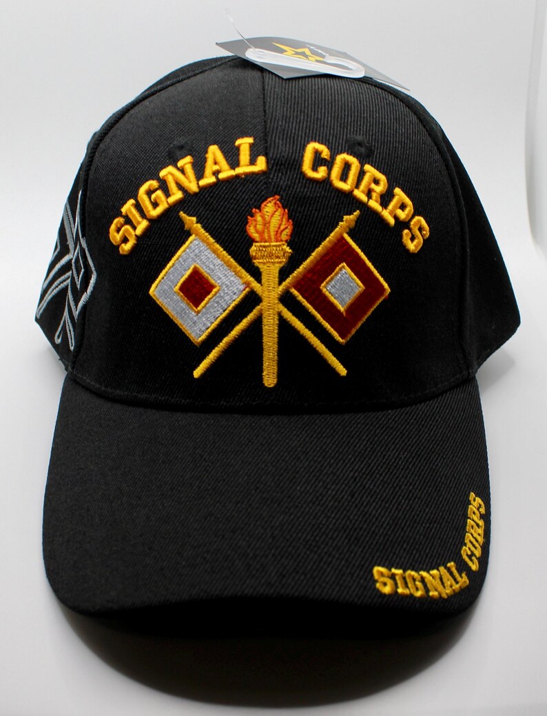 U.S Army Signal Corps Hat. US Army Cap With Torch and Flags. Army ...