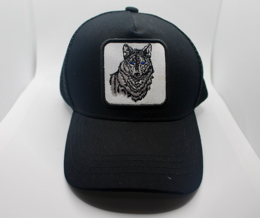 Wolf Baseball Black Hat. Majestic Wolf Embroidered Baseball Hat. Wild ...