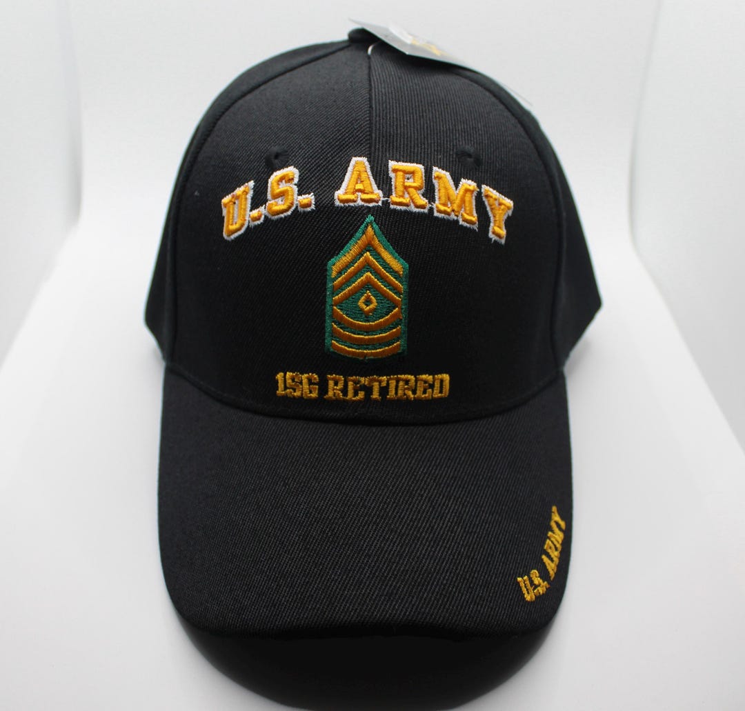 U.S Army 1SG Retired Black Hat. Army Veteran Hat. Officially Licensed ...
