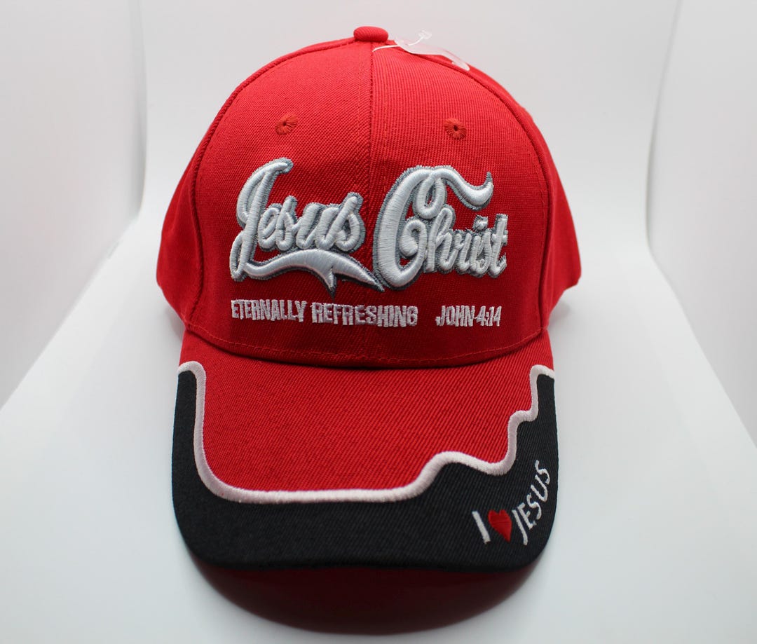 Jesuschrist Hat. I Love Jesus Baseball Cap. Christian Red Hat. Trucker ...