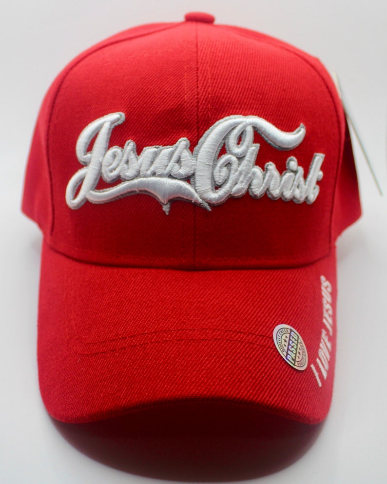 Jesus Christ Hat. I Love Jesus Baseball Cap. Christian Red Hat. Trucker ...