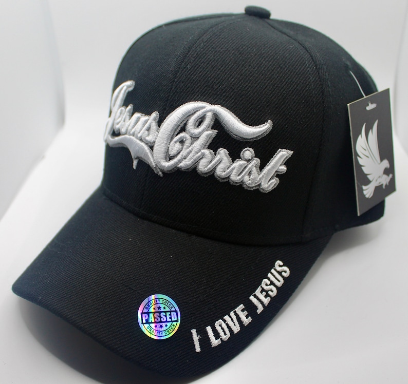 Jesus Christ Hat. I Love Jesus Baseball Cap. Christian Black Hat ...