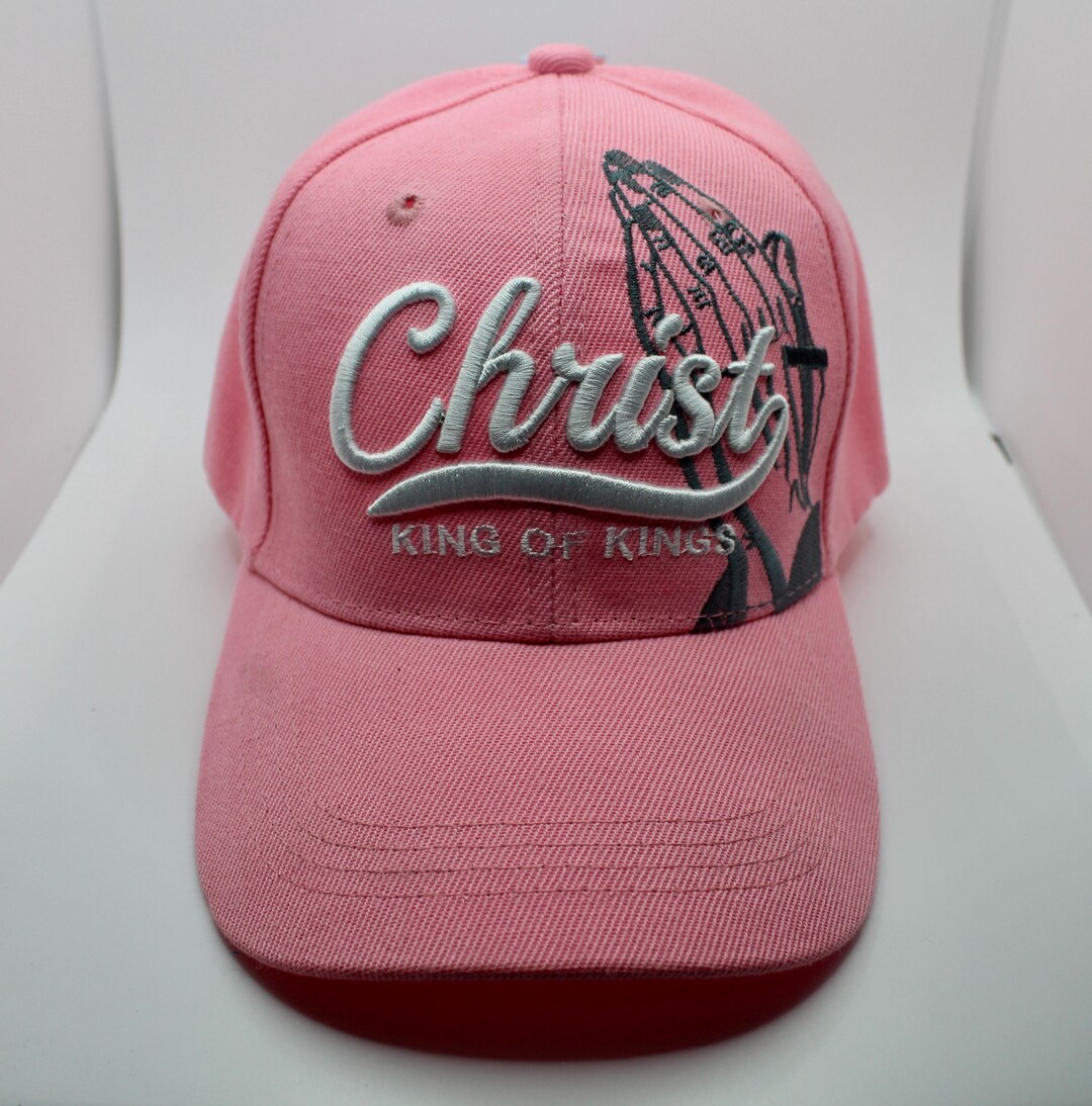 Christ King of Kings Hat. Jesus Baseball Cap. Christian Pink Hat. Jesus ...