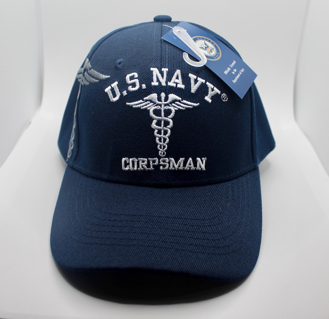 U.S. Navy Blue Hat. US Navy Corpsman Cap. Navy Baseball Hat. Military ...