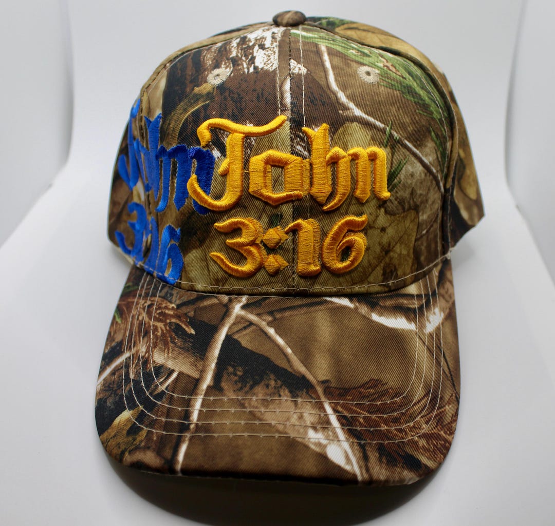 John 3:16 Hat. I Love Jesus Baseball Cap. Christian Camo Hat. Religious ...