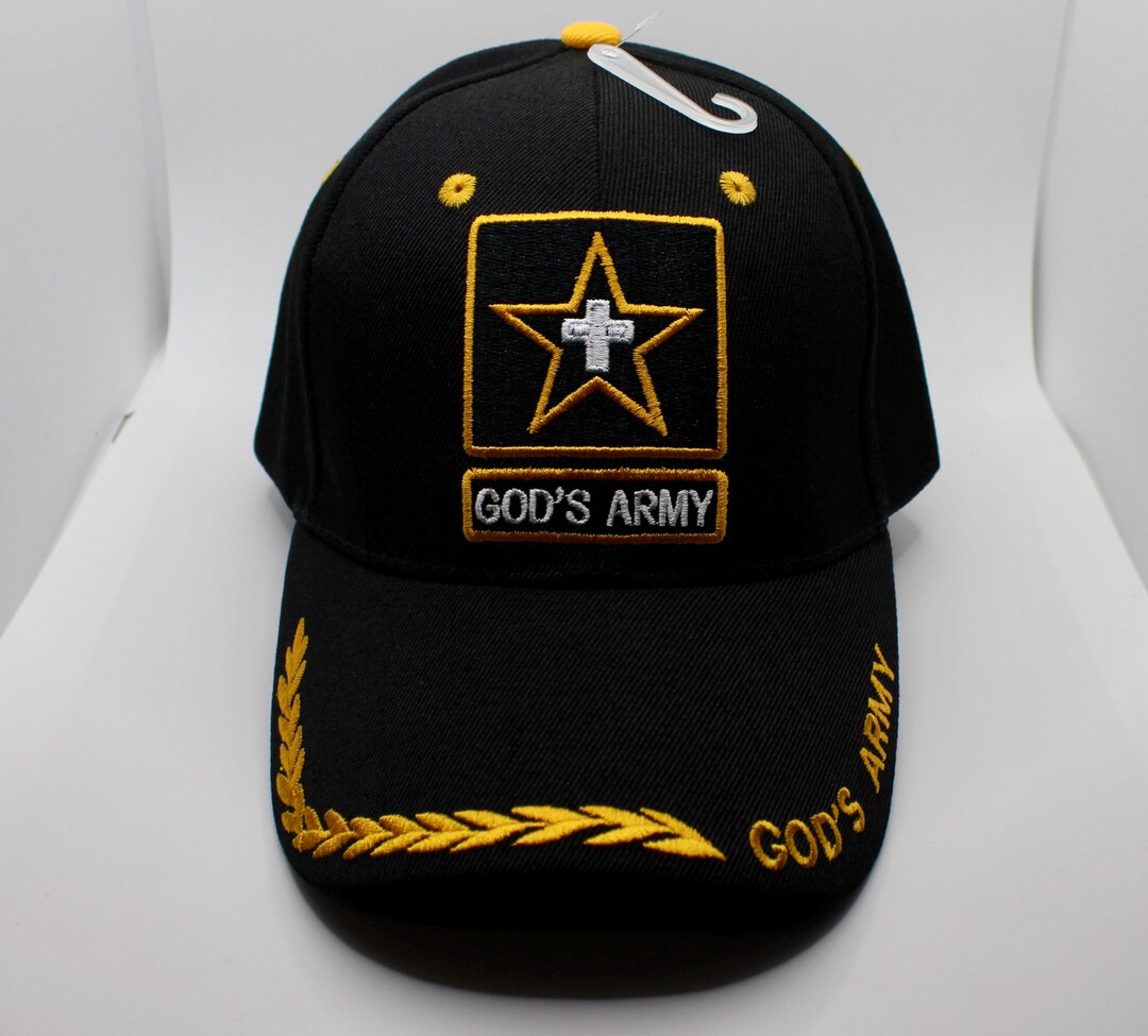 God's Army Black Hat. Walk With Jesus. Jesus Christ Baseball Cap ...