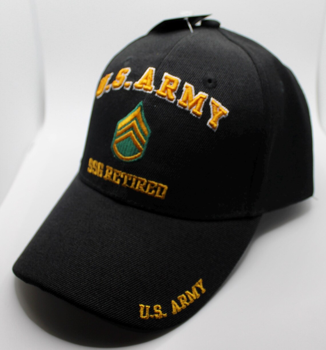 U.S Army SSG Retired Black Hat. Army Veteran Hat. Officially Licensed ...
