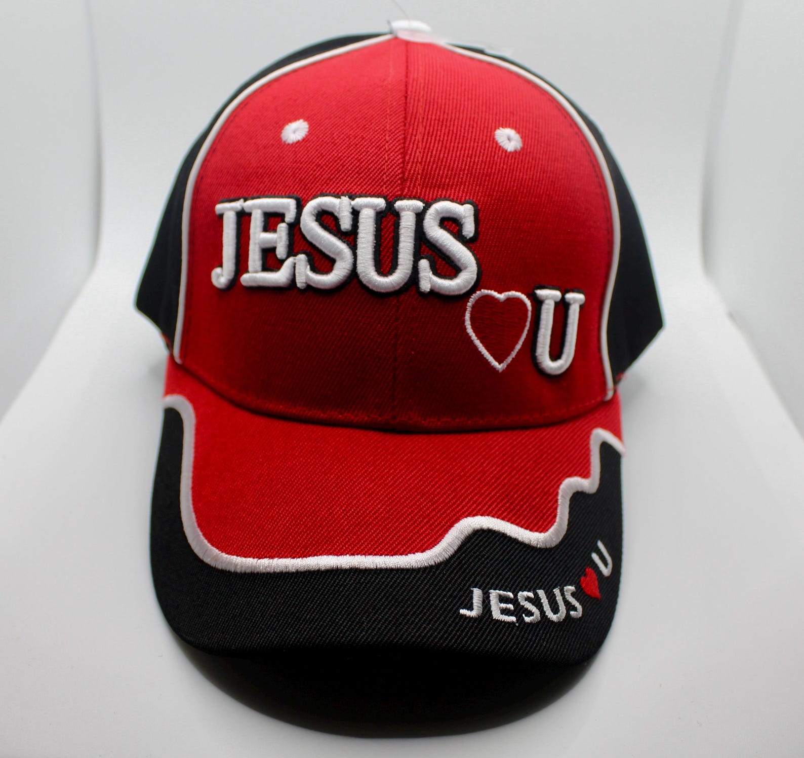 Jesus Loves You Hat. Jesus Christ Baseball Cap. Christian Red Hat ...