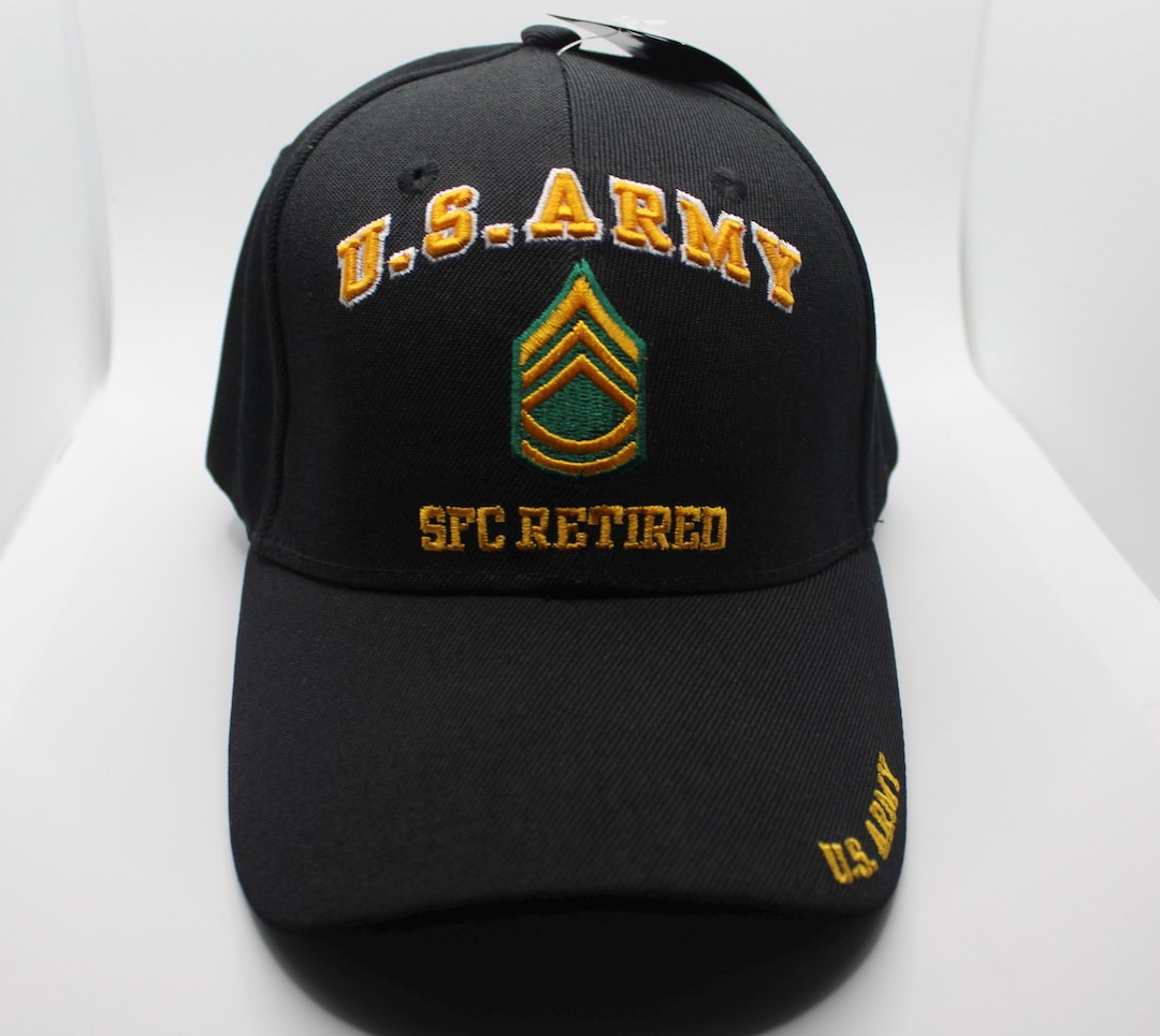 U.S Army SFC Retired Black Hat. Army Veteran Hat. Officially Licensed U ...