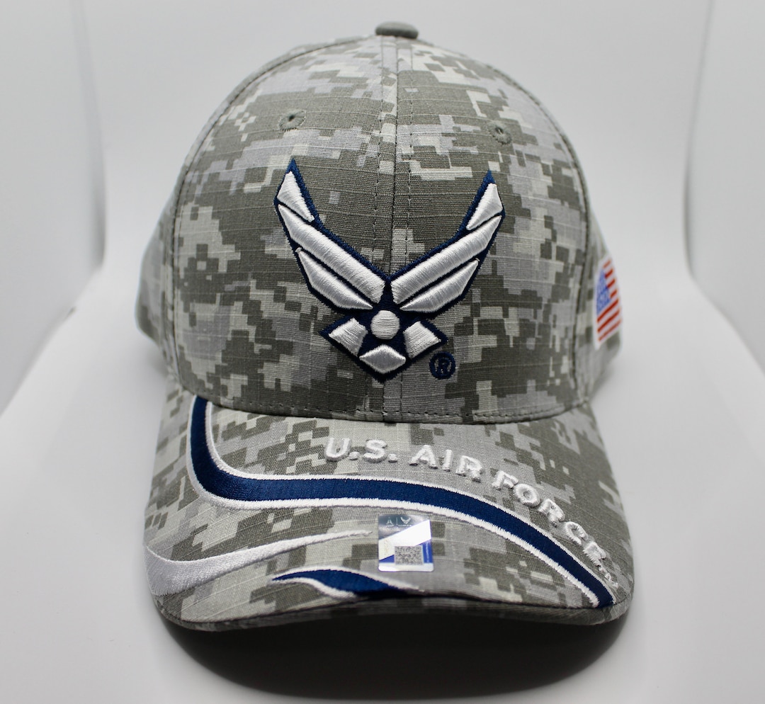 U.S Air Force Camo Hat. Air Force White Logo Cap. US Air Force Baseball ...
