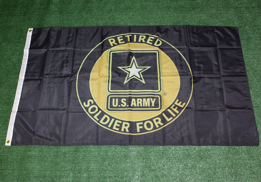 US Army Retired Flag 3x5. Retired U.S Army Soldier for Life Flag ...